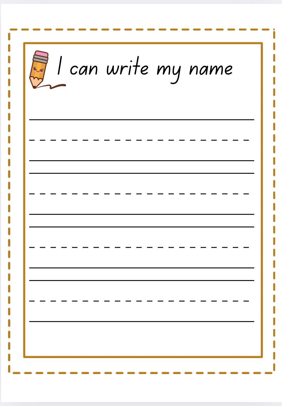 Editable Name Tracing Worksheet Printable – Custom Preschool ...