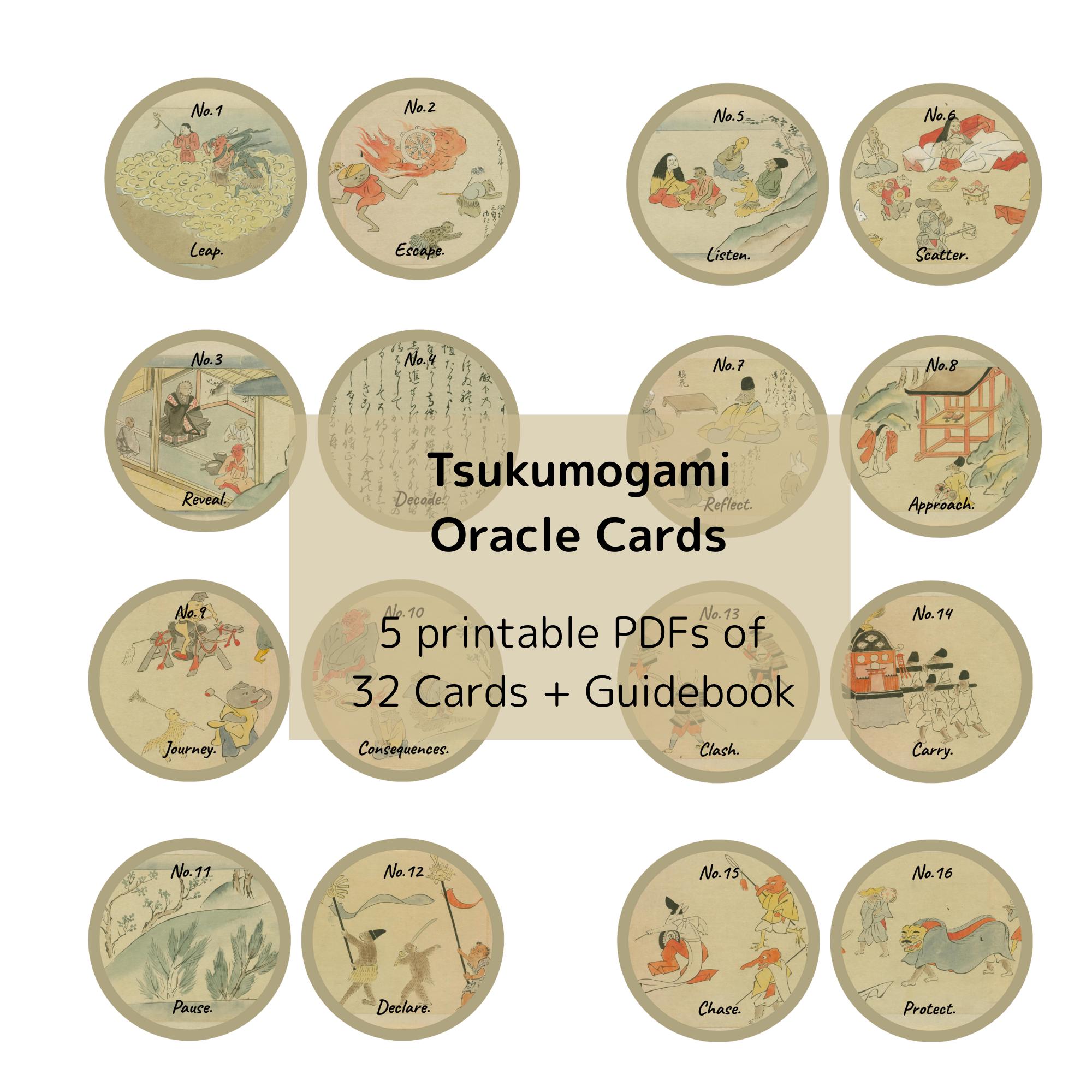 Printable Oracle Cards – Japanese Folklore Spirit Deck (32 Cards ...
