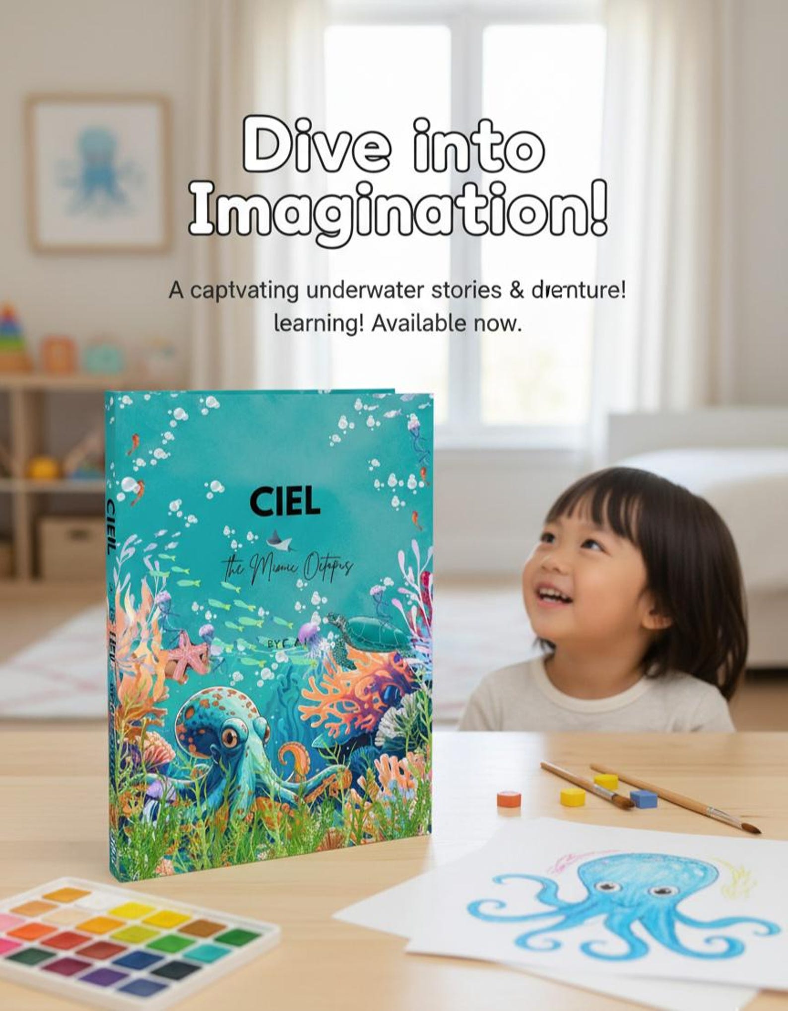 Personalized Kids Storybook: Ciel the Octopus Ocean Adventure (digital ...