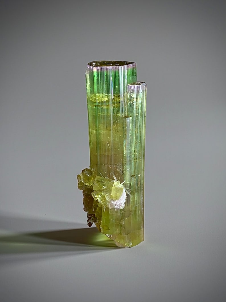 Royal Twin Tourmaline - High Luster Tourmaline Cluster - Pink and Green ...
