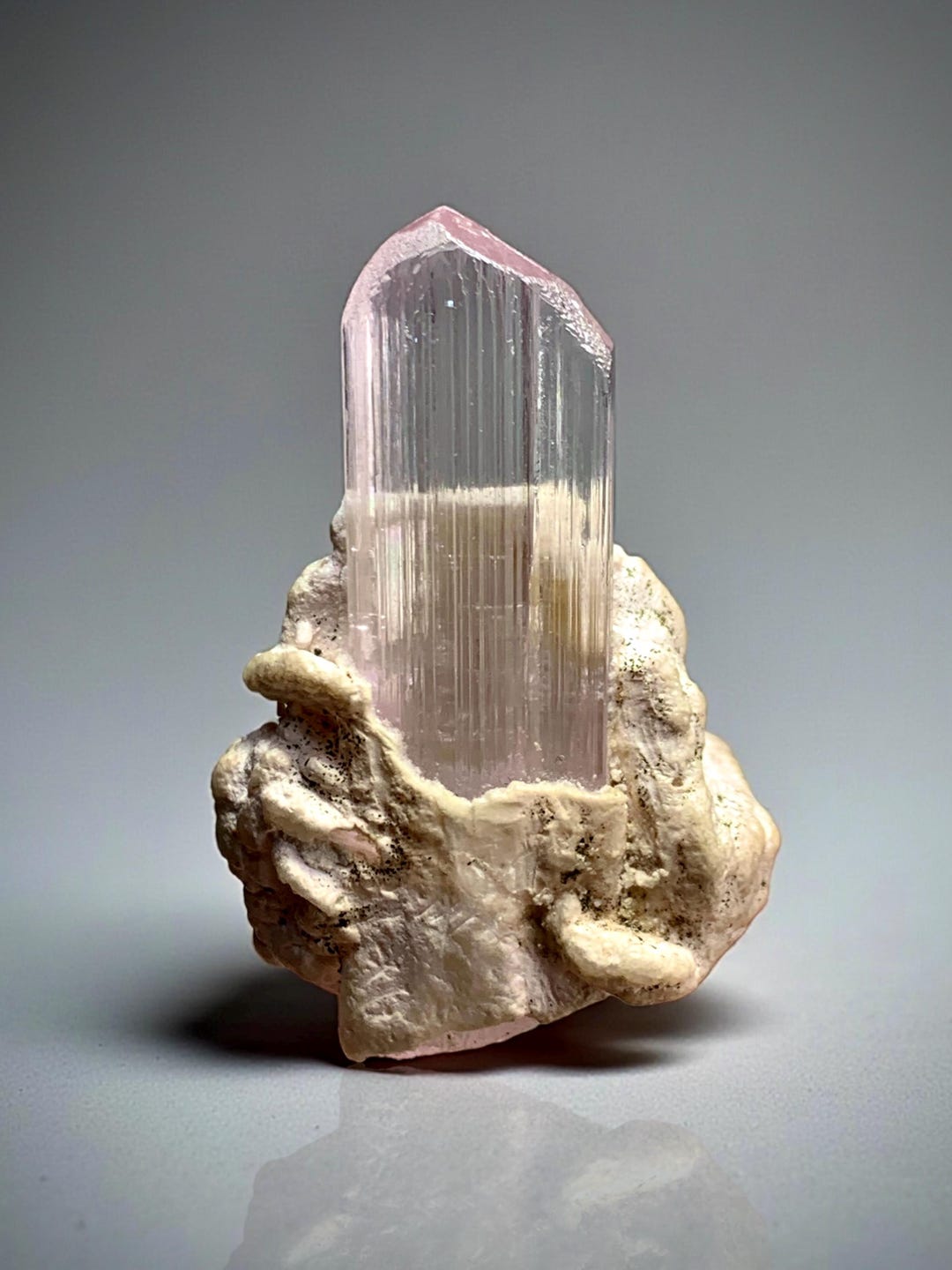Rare Kunzite on Matrix - Lustrous Well Terminated Pink Spodumene ...