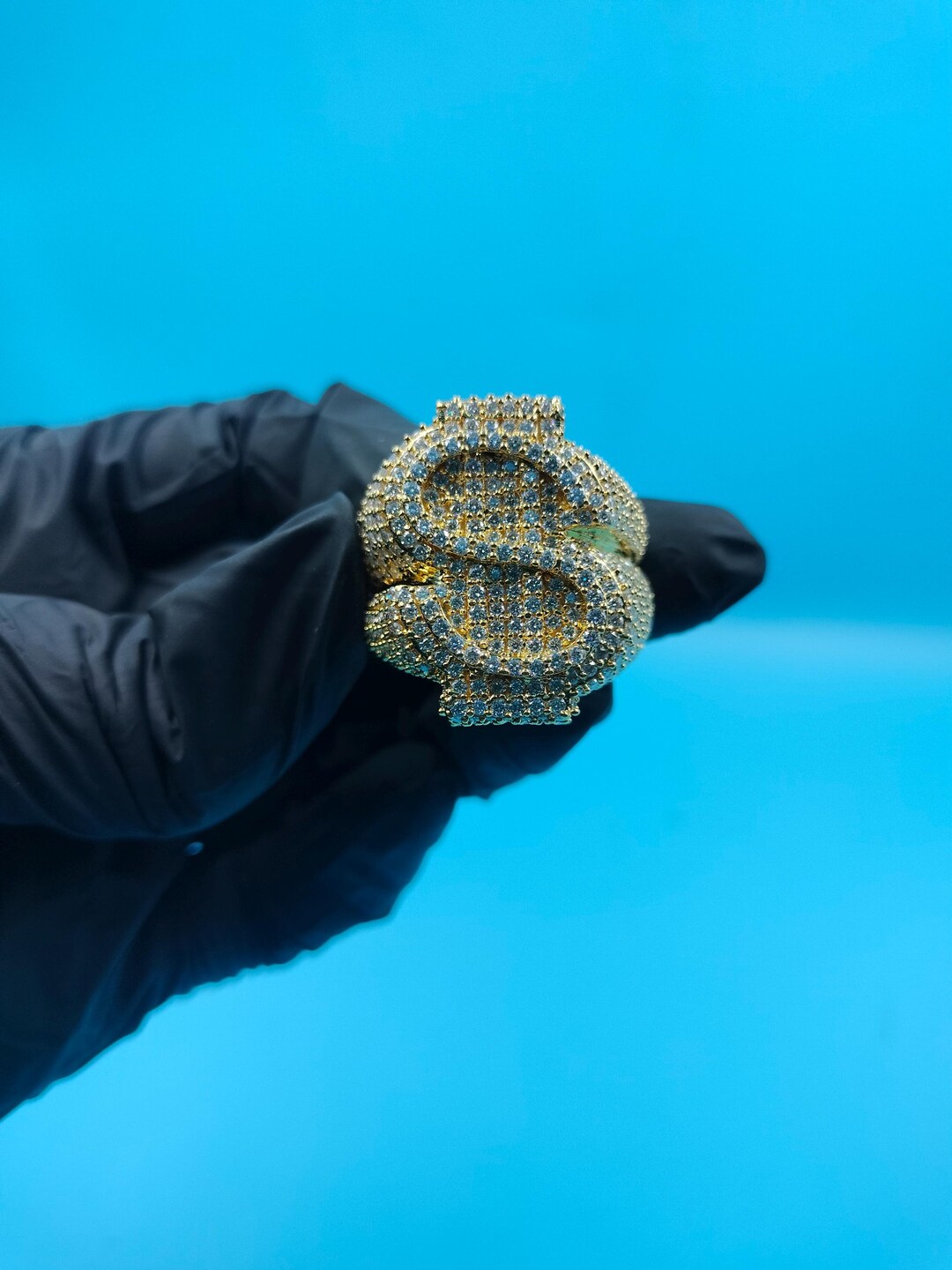 Dollar Sign Ring | Iced Out Money Symbol Ring for Men | Hip Hop Jewelry ...