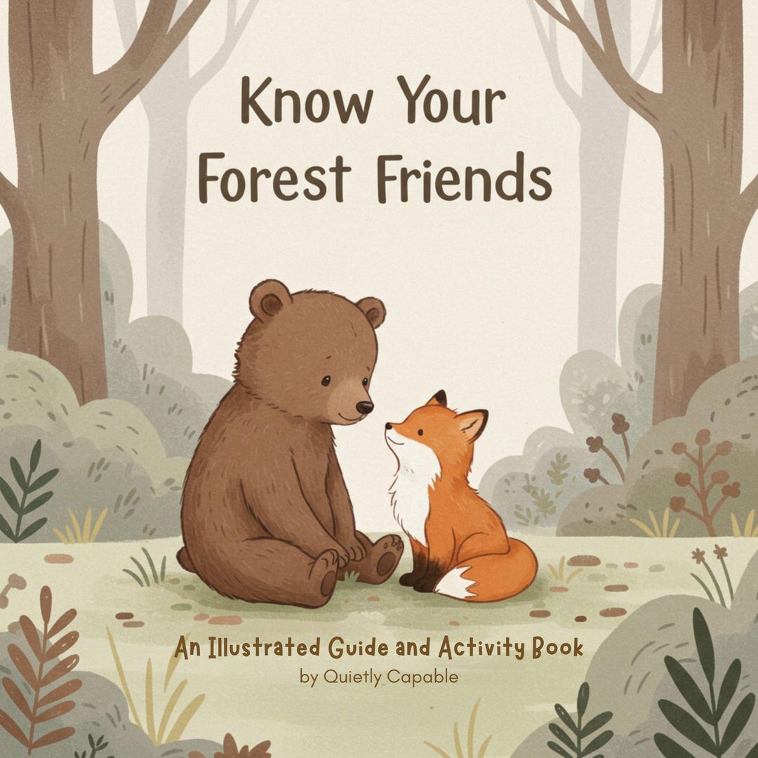 Forest Friends Kids Book: Montessori Homeschool Activity (PDF Download ...