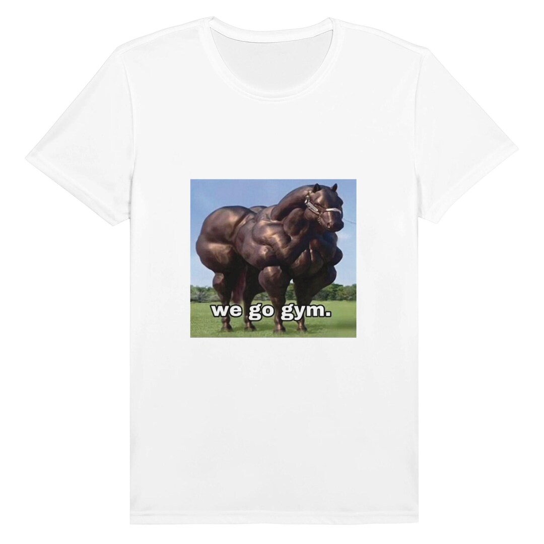 We Go Gym Shirt – Funny Buff Horse Meme Tee, Gym Rat Pump Cover, Swole ...