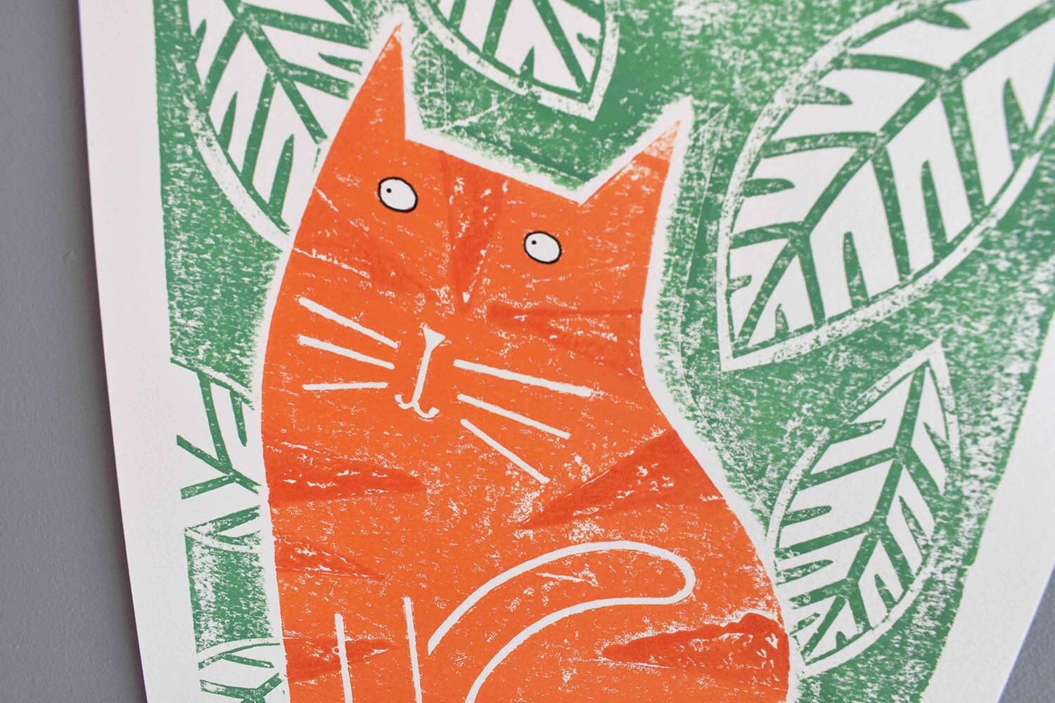 Ginge Ginger Cat Art Print Animal Art Orange Cat Mono | Etsy UK