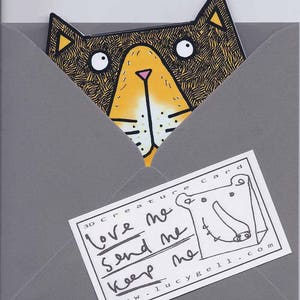3D Cat Card - Folding Popup Blank Inside, Cat Greeting Card, Cat Card ...