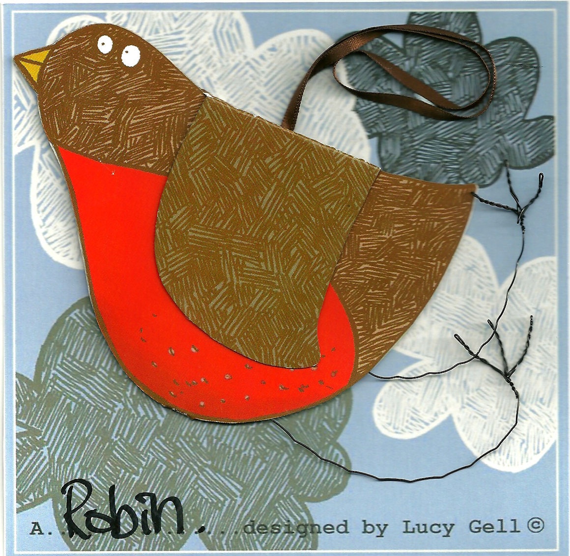 Robin Cards 3D Handmade Hanging Card Bird Card Robin Red - Etsy