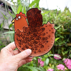 Brown Hen Card - 3D Handmade Hanging Hen Card, Chicken Card, Hen ...