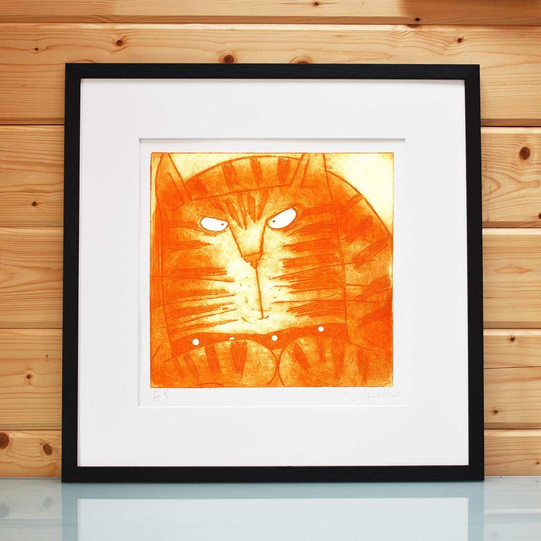 Ginger - Original Ginger Tom Cat Print, Ginger Cat Art Limited Edition ...