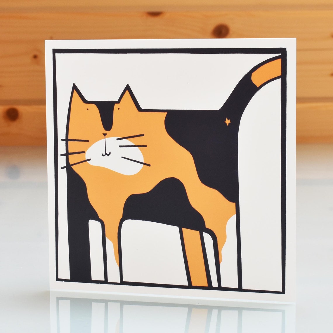 Cat Art Cards Multipack of 6 - Cat Greeting Cards, Cat Cards, Funny Cat ...
