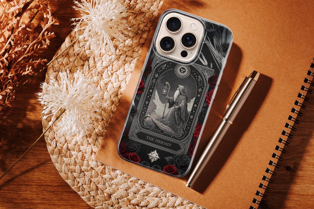 The Hermit Tarot Card Design Phone Case Fairy Wizard Cover for Iphone ...