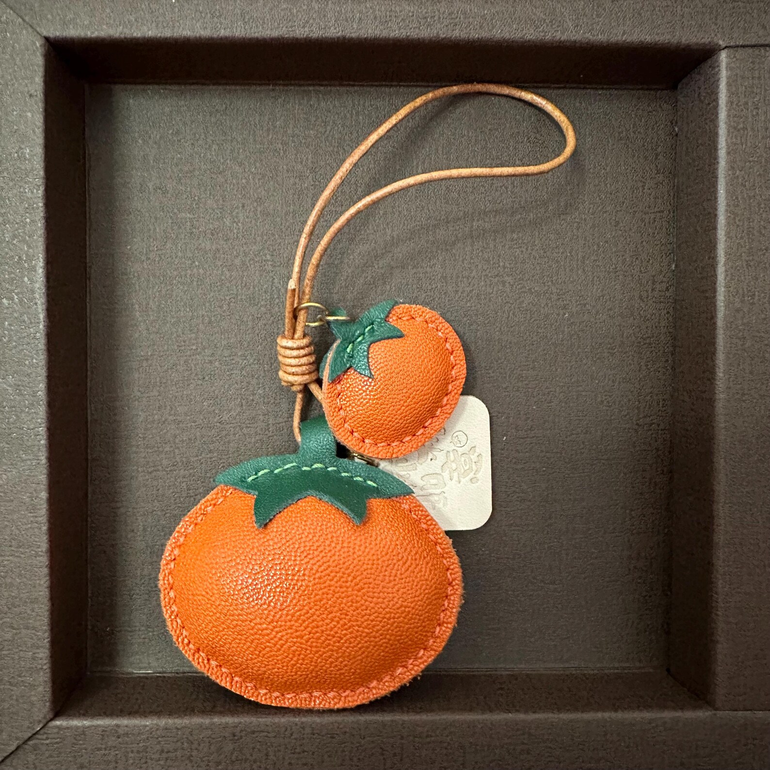 Handmade Cowhide Leather Persimmon Charm, Cute Fruit Purse Charm - Etsy