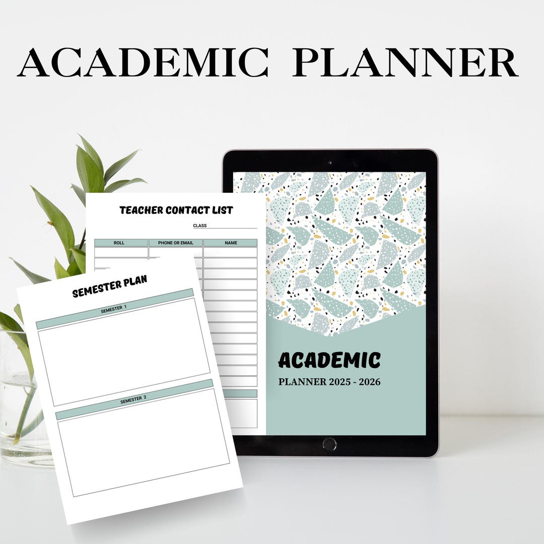 Academic Planner 2025-2026 Printable | Student Planner PDF | College ...