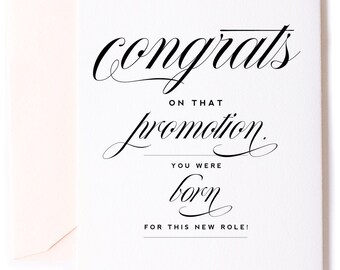 Printable Congratulations Promotion Card Job (Download Now) - Etsy