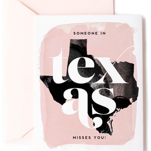 Texas Greeting Card, Texas State Sweet Friendship Greeting Card ...