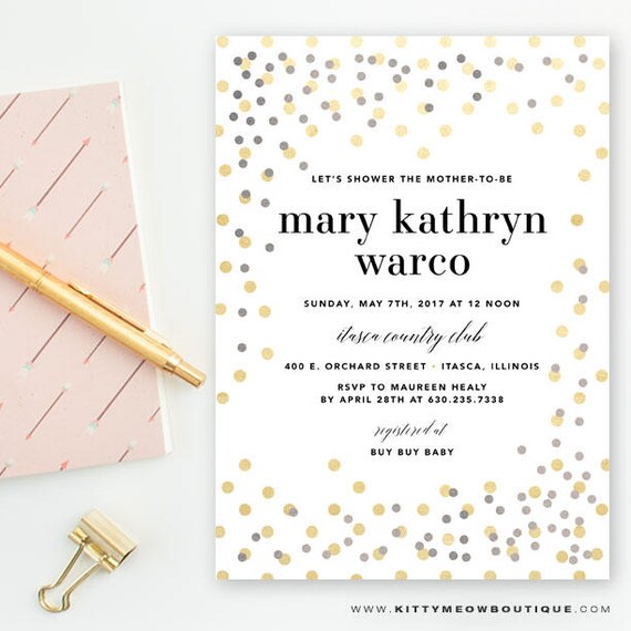 Kate Spade Invite Etsey