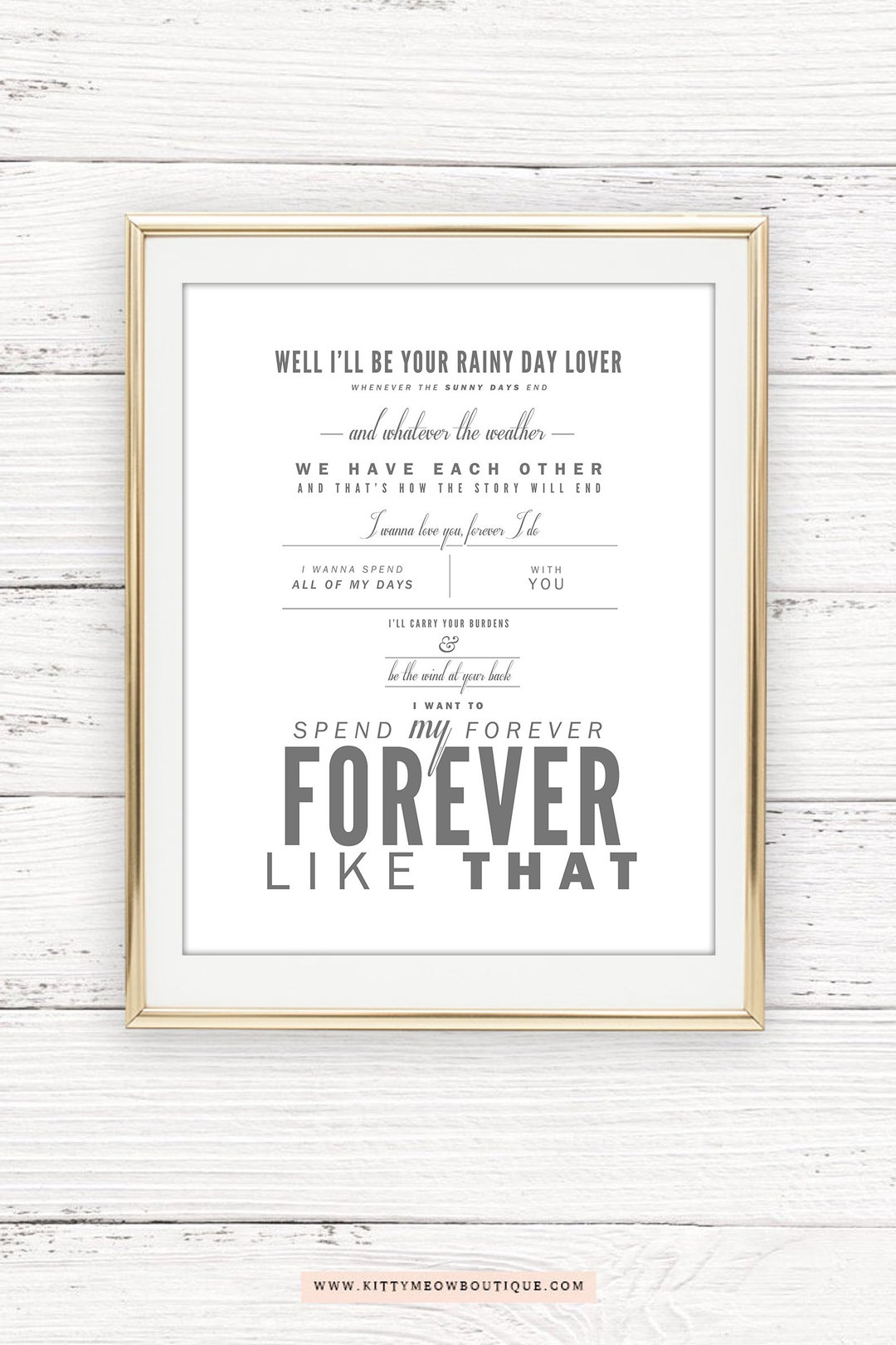 Wedding Gift, Ben Rector "forever Like That" - Valentine's, Wedding ...