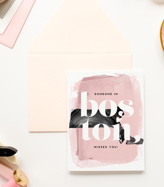 Boston Greeting Card Boston Massachusetts Sweet Friendship | Etsy