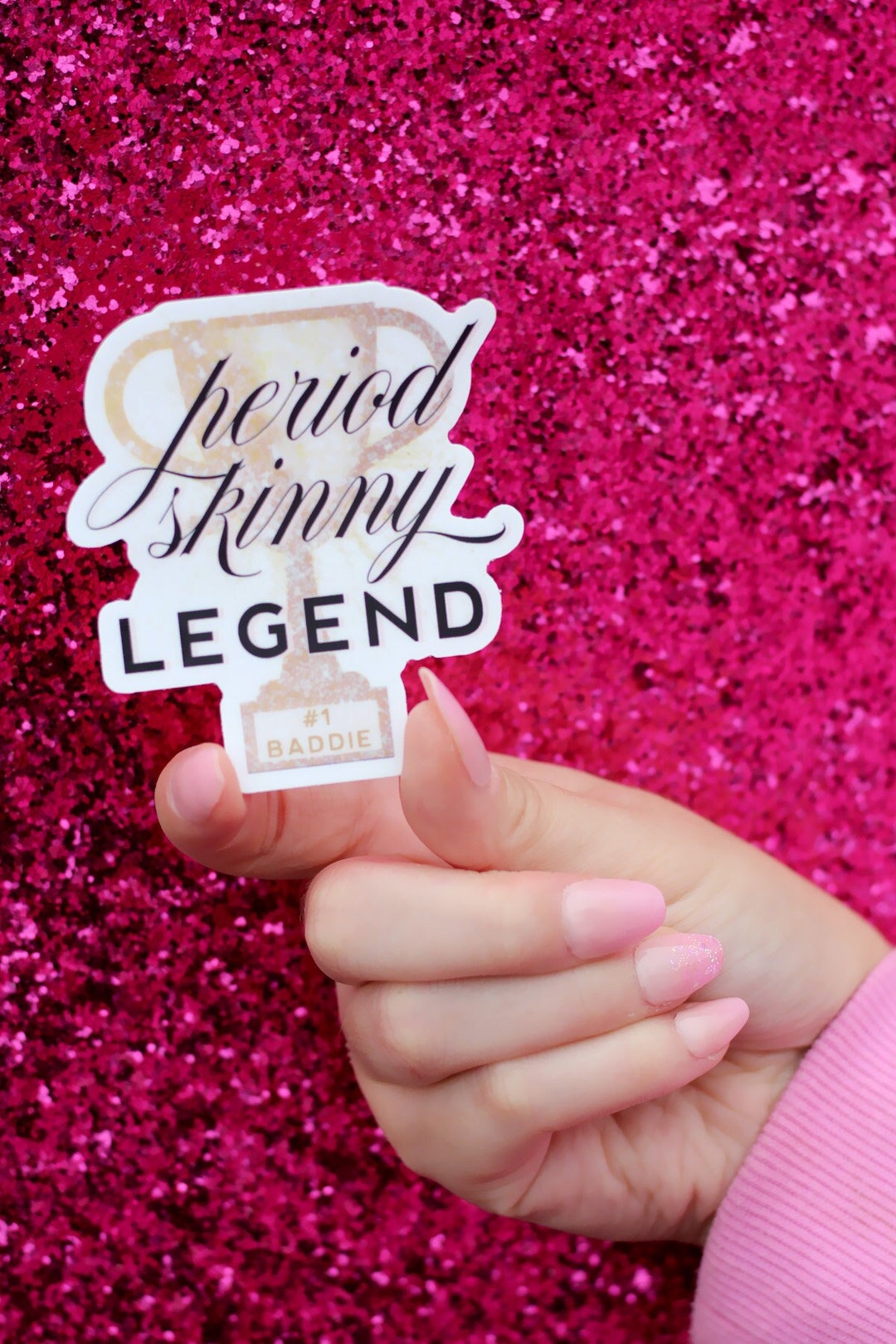 Number 1 Baddie Trophy Skinny Legend Waterproof Vinyl Sticker | Funny ...