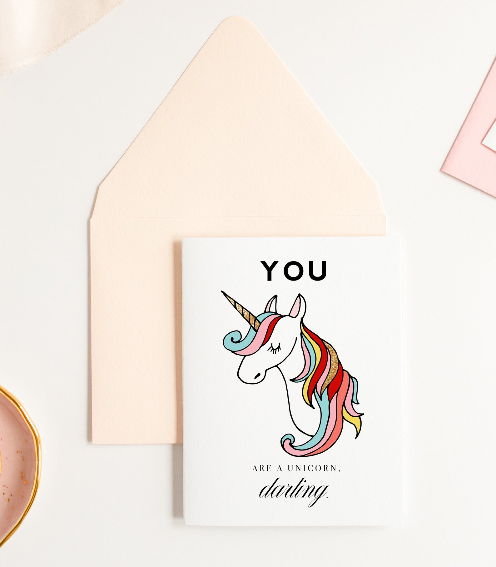 Rainbow Unicorn Friendship & Encouragement Greeting Card - Etsy