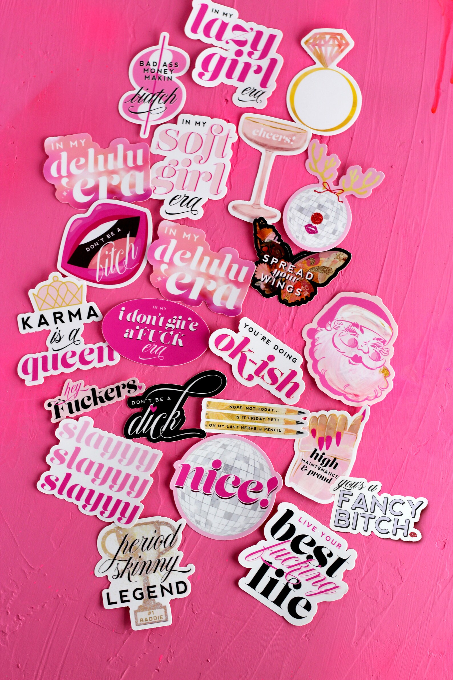 Fancy High Maintenance & Proud Sticker, Boujee Manicure Nails Sticker ...