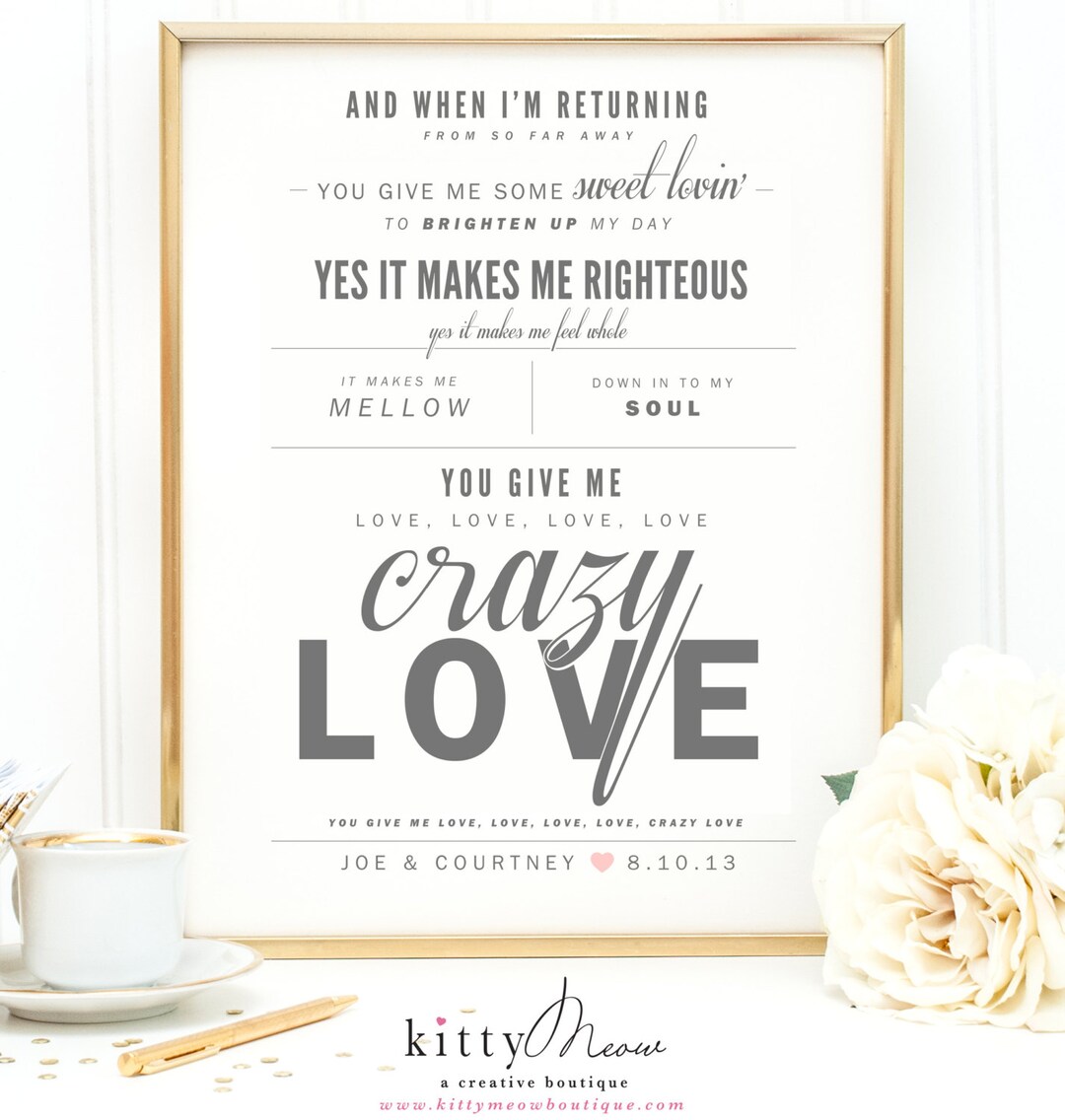 Van Morrison, Audra Mae "crazy Love" - Valentine's, Wedding Gift ...