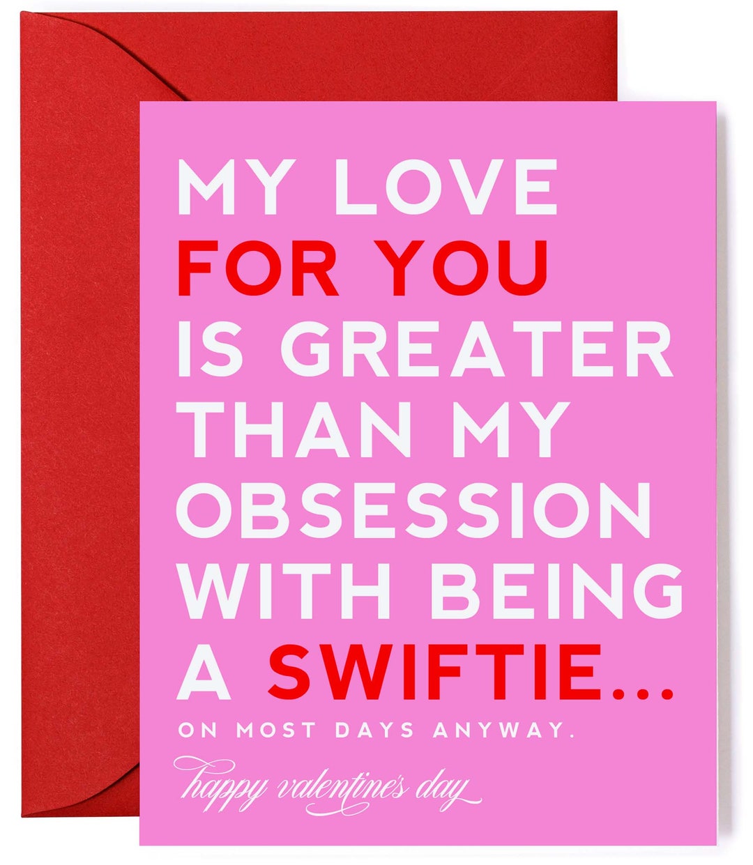 Love Greater Than a Swiftie Funny Valentine's Day Greeting Galentine's ...