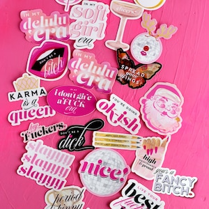 Soft Girl Era Sweet Pink Sticker for Women, Cute Empowerment Waterproof ...