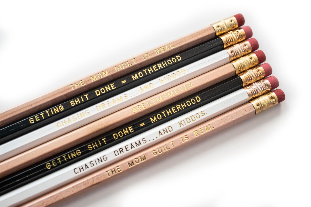 Mother's Day Gift, New Mom Pencils | Mom Life | Funny Mom Pencil Set ...