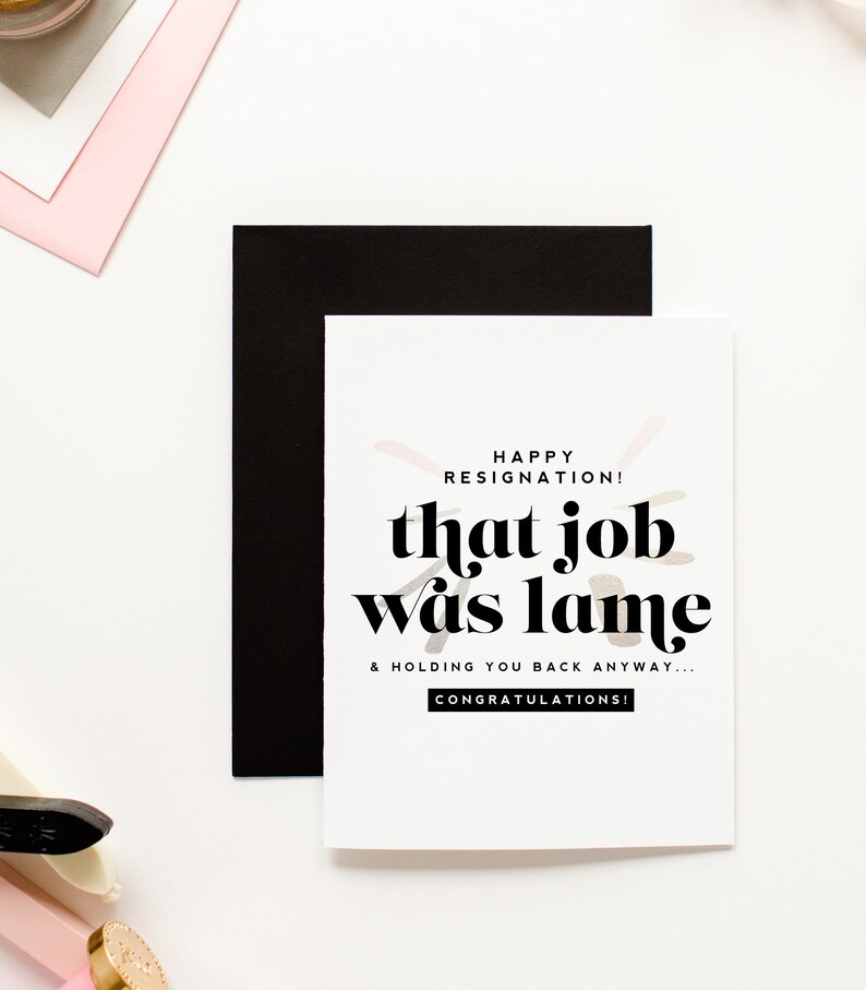 Happy Resignation Funny New Job Celebration Card - Etsy
