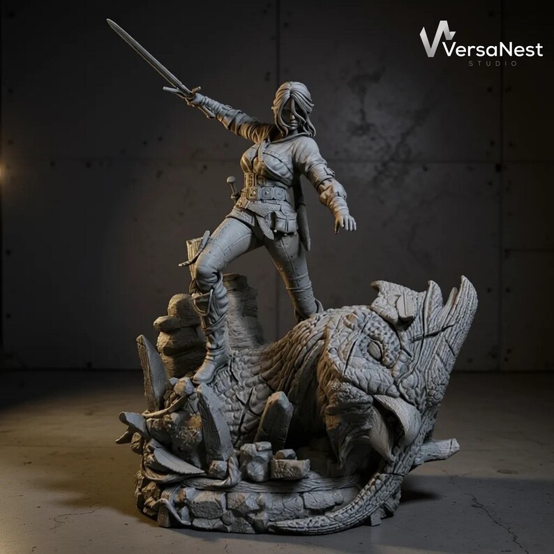 Ciri the Witcher STL | Bust & Full Statue | 1:10 Scale | Non-supported ...