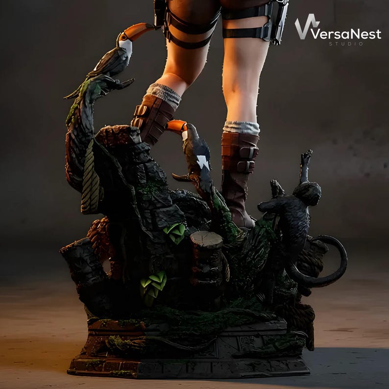 Lara Croft STL 3D Printable Statue – Adventure Heroine Model | 1:6 ...