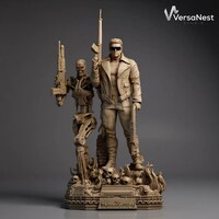 Terminator T-800 Chibi 3D Print File | Sci-fi Cyborg Model (STL OBJ FBX ...
