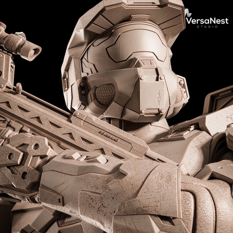 Master Chief Fan Art STL – 1:6 Scale Sci-fi Spartan Warrior | Halo ...