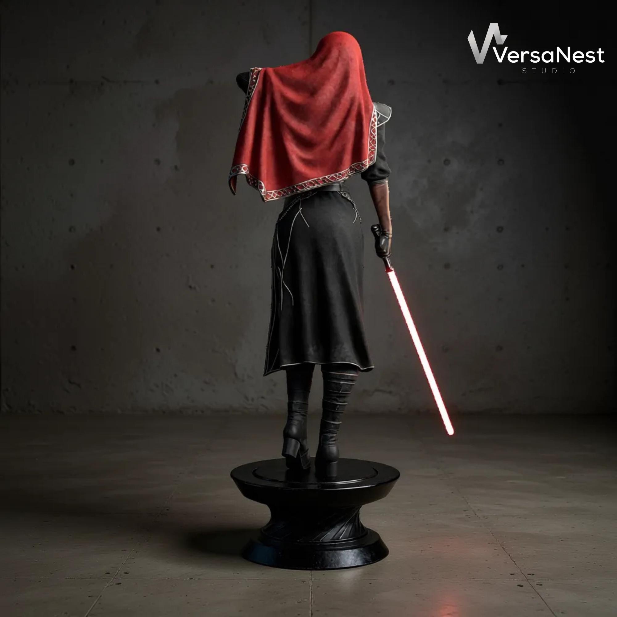 Visas Marr 3D Printable Statue STL – Star Sci-fi Female Warrior Figure ...