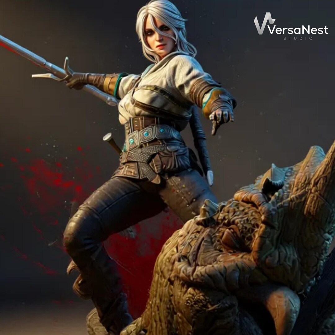 Ciri the Witcher STL | Bust & Full Statue | 1:10 Scale | Non-supported ...