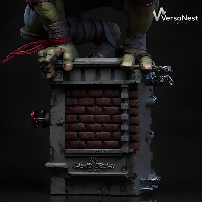 Red Mask Sewer Ninja STL File 1:6 Scale – Mutant Turtle Warrior – Resin ...
