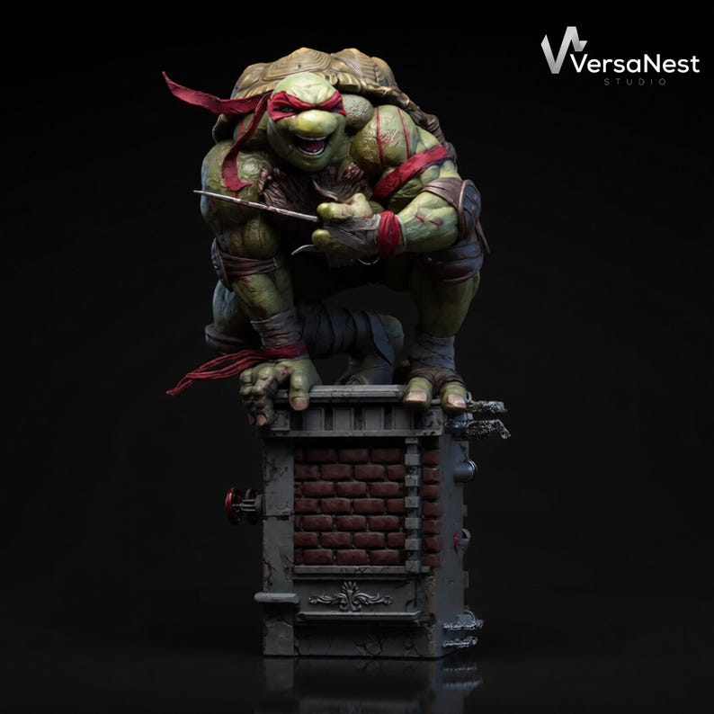 Red Mask Sewer Ninja STL File 1:6 Scale – Mutant Turtle Warrior – Resin ...