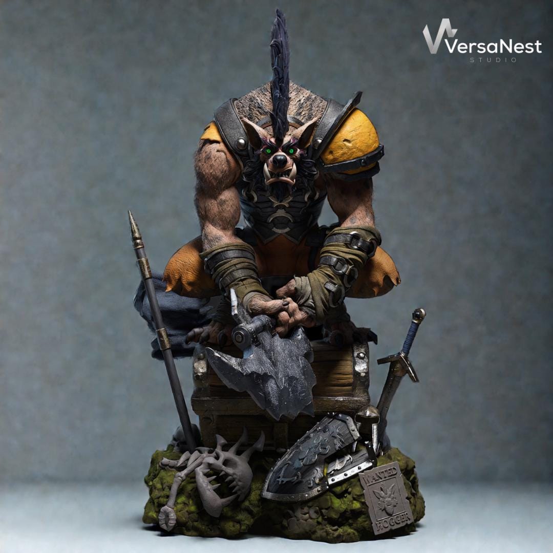 Hogger STL File | 3D Print Fantasy Model | Supported & Non Supported ...