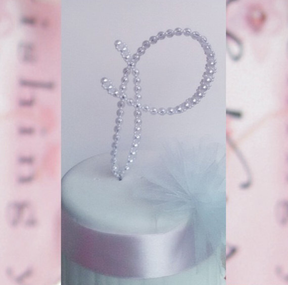 Wedding Cake Topper Letter P Cake Topper Monogram Cake | Etsy