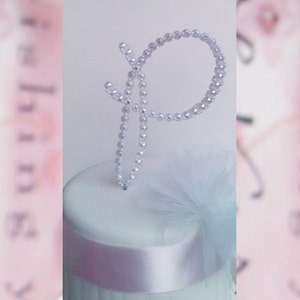 Wedding Cake Topper - Letter P Cake Topper - Monogram Cake Topper ...