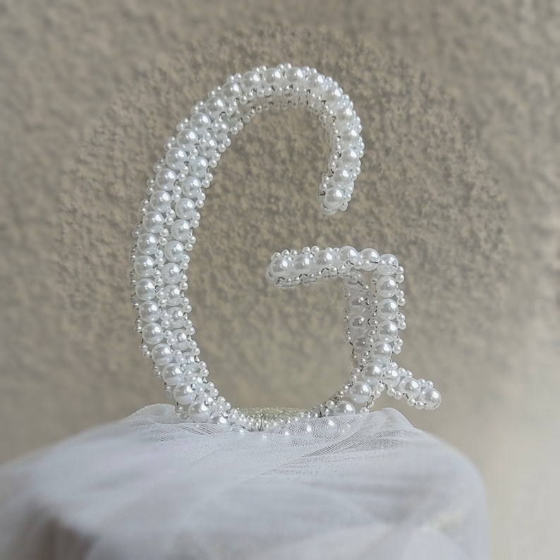 Wedding Letter Cake Topper - Letter G - Initial Cake Topper - Monogram ...