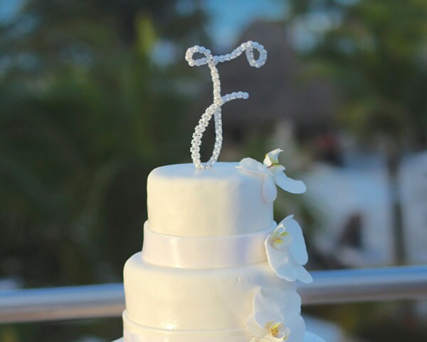 Wedding Cake Topper - Letter P Cake Topper - Monogram Cake Topper ...