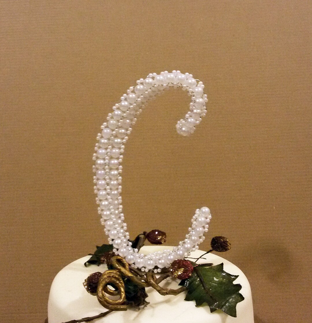 Wedding Cake Topper - Monogram Cake Topper - Initial Cake Topper ...