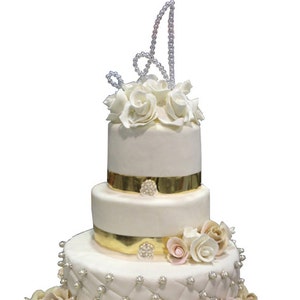 Wedding Cake Topper - Letter P Cake Topper - Monogram Cake Topper ...