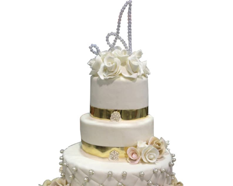 Wedding Cake Topper - Letter P Cake Topper - Monogram Cake Topper ...