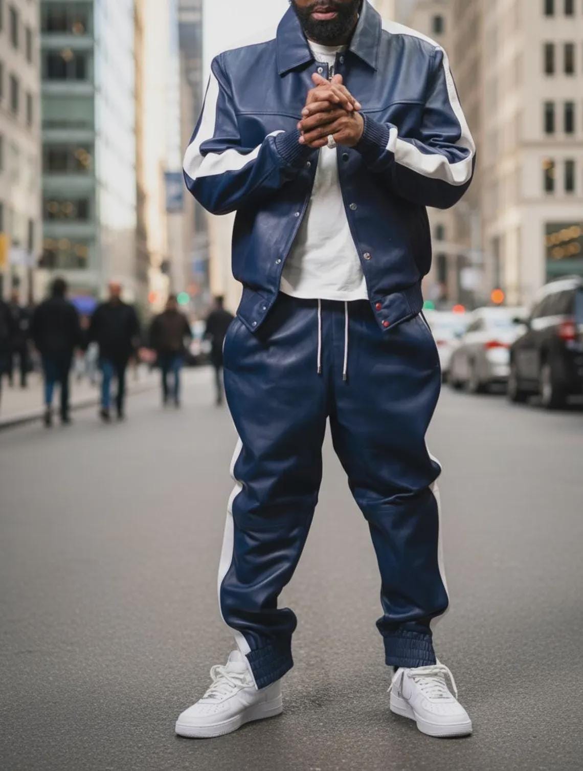 Men’s Real Leather Tracksuit | Handmade Leather Jogging Set | Luxury ...