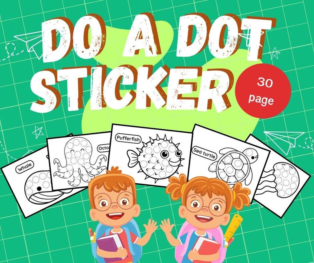 Dot a Sticker Sea Animals, Dot a Dot, Fine Motor Activity, Toddler ...