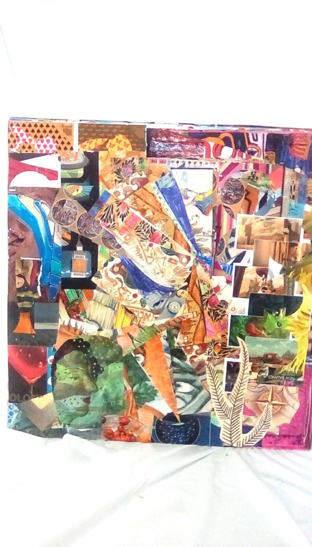 3D Collaged, Decorative, Wall Hanging Made From a Recycled Box & Scrap ...