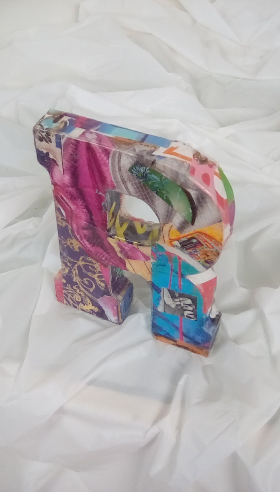 Collaged, Wooden Letter "r", Monogrammed, Personalized Gift - Etsy